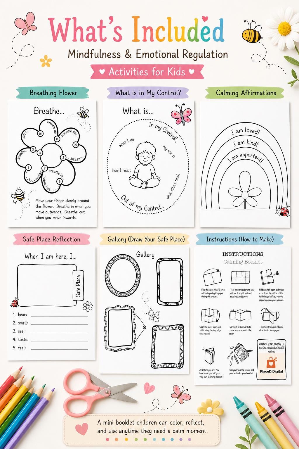 Calming Booklet Printable for Kids – Autumn Back to School Activity ...