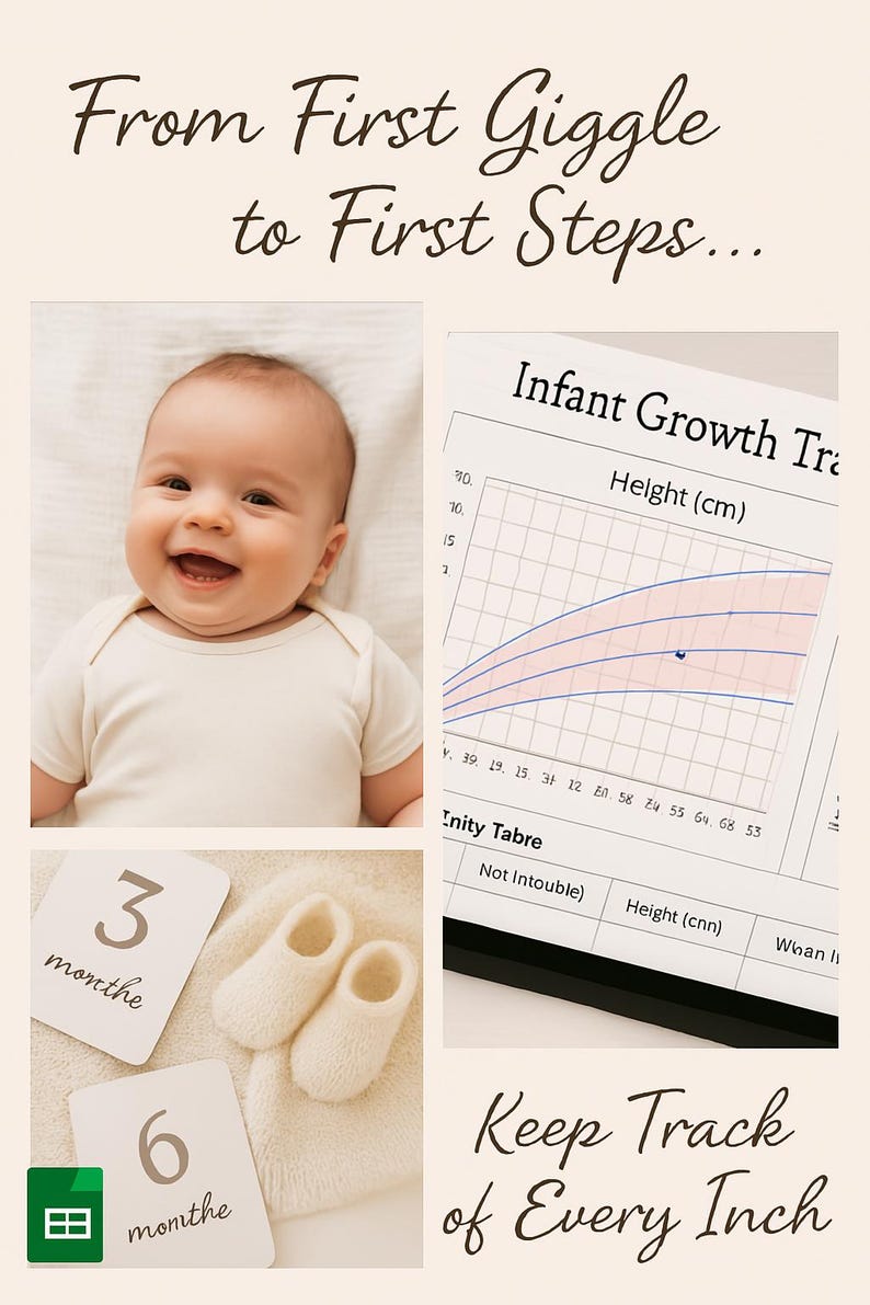 Infant Growth Chart Excel & Google Sheets | Baby Percentile Tracker ...
