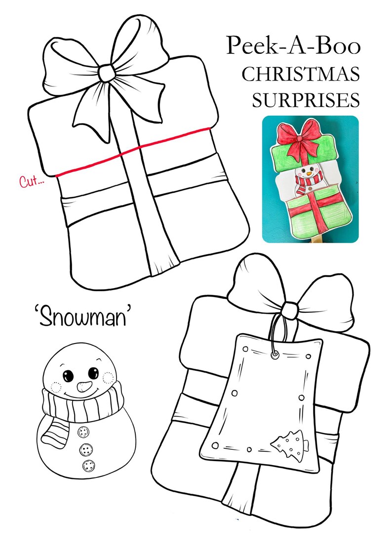 Printable Christmas Elf, Snowman, Reindeer Puppets Craft (PDF) - Etsy