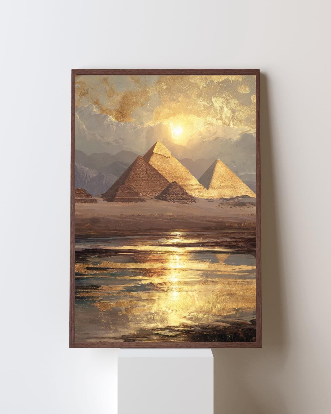 Golden Sunset Egyptian Pyramids Print: Desert Landscape Wall Art - Etsy