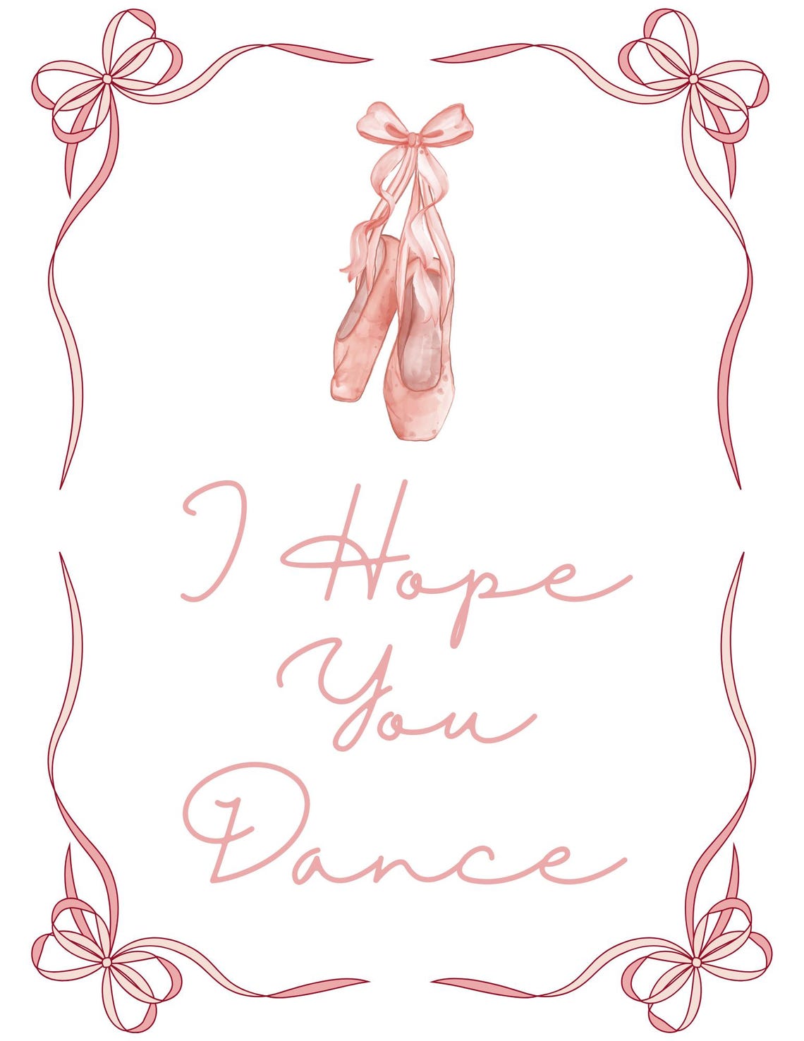 Pink I Hope You Dance Wall Decor, Adorable Ballet Shoe With Lee Ann ...