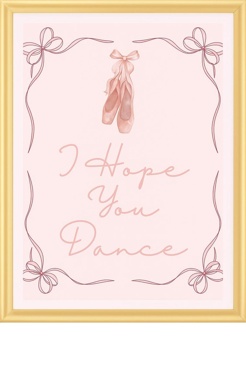 Pink I Hope You Dance Wall Decor, Adorable Ballet Shoe With Lee Ann ...