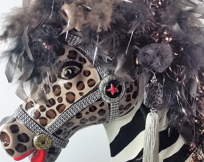 Carousel Horse,leopard Print,zebra Print, Safari Nursery,full Size ...