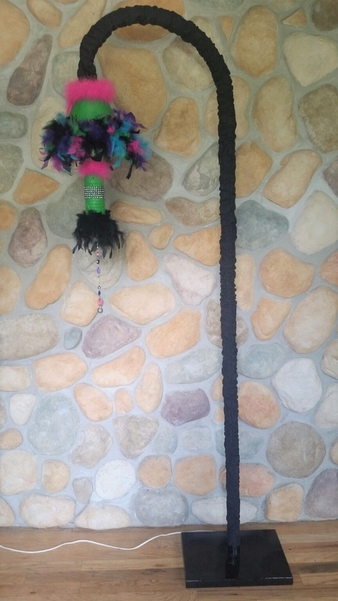 Fun Funky Hanging Pendant Feather Floor Lamp Multi Color Whimsical Lamp ...