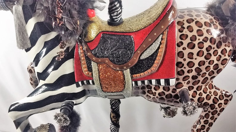 Carousel HorseLeopard PrintZebra Print Safari NurseryFull | Etsy