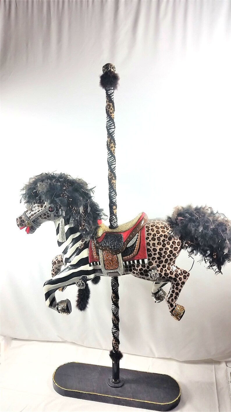 Carousel HorseLeopard PrintZebra Print Safari NurseryFull | Etsy