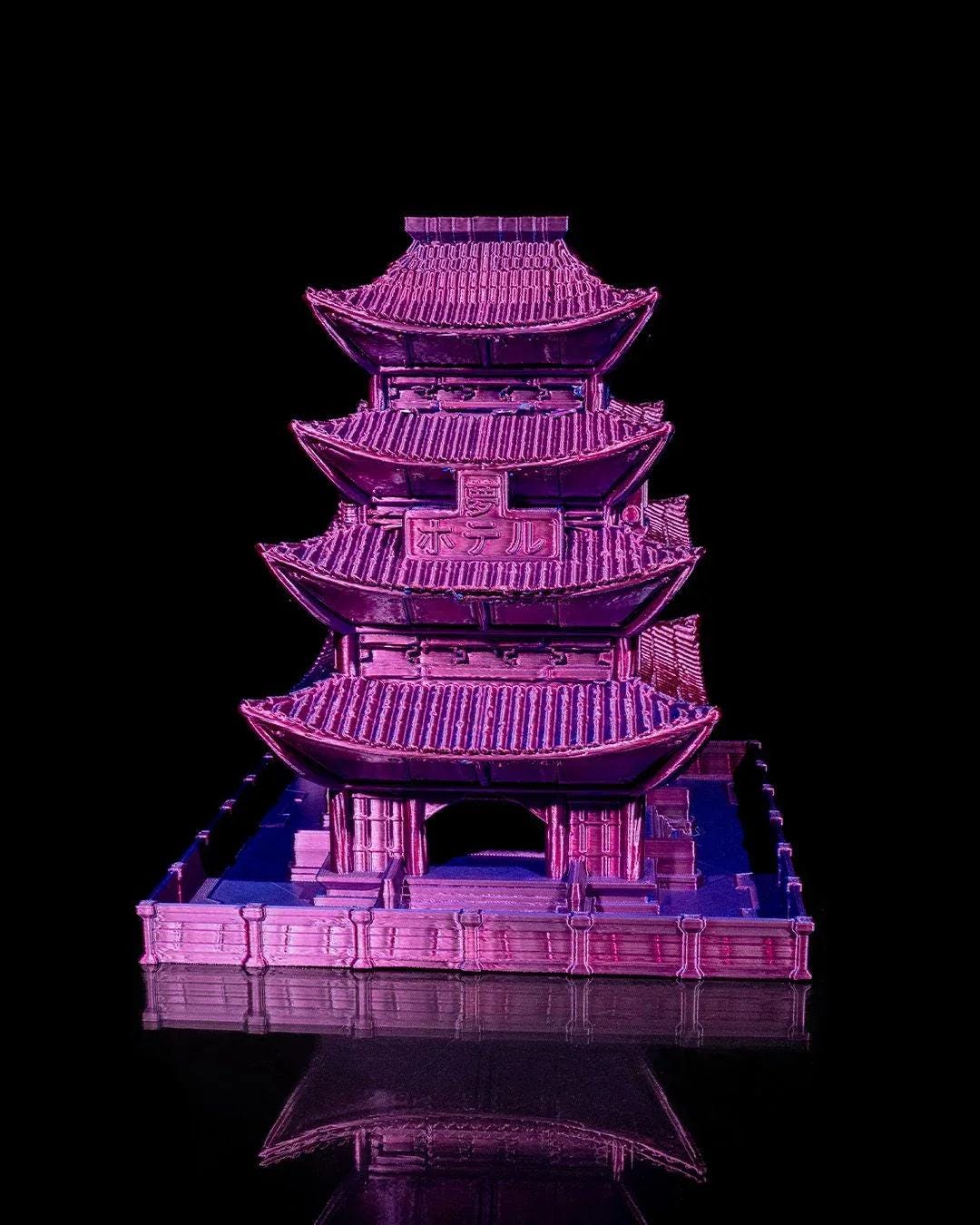 Dystopian Asia Dice Tower – 3D Printed Cyberpunk RPG Dice Roller ...