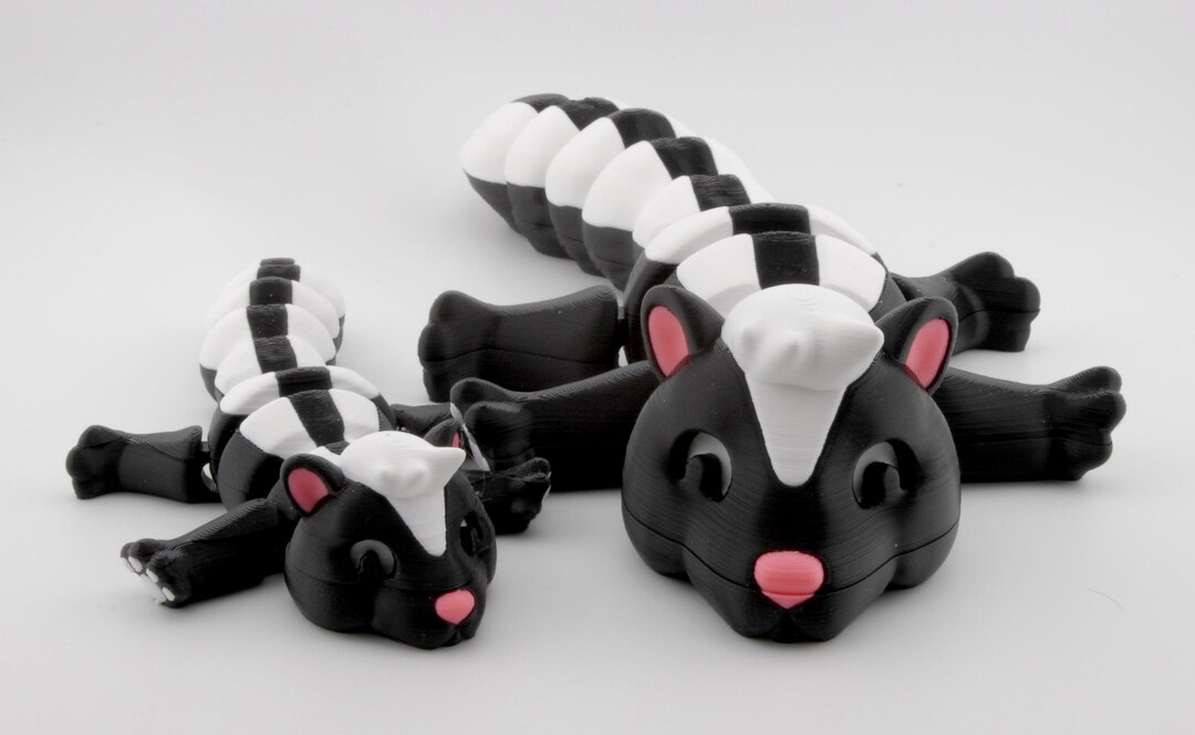 Stinker the Skunk - 3D Printed Articulated Trash Animal | Cute Skunk ...