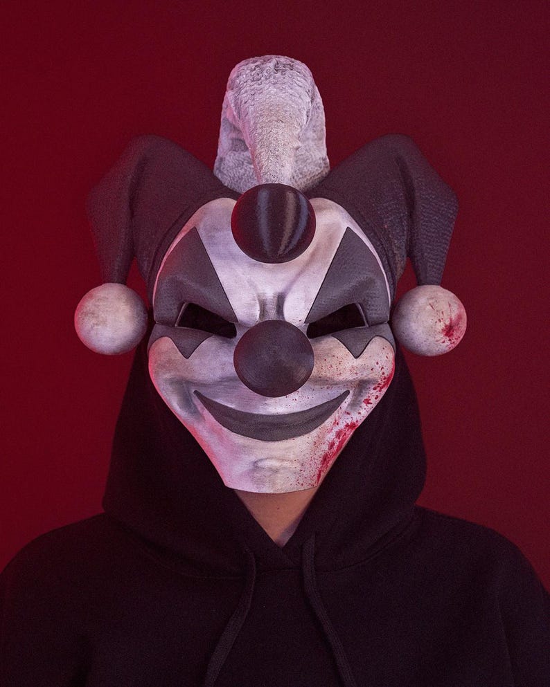 Harlekeen Clown Mask - Masquerade Macabre Collection | 3D Printed Evil ...