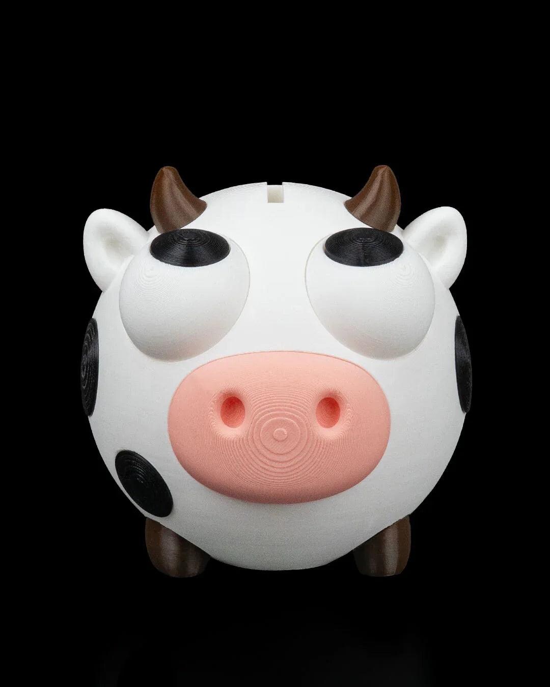 Moo-ney Saves Coin Bank - Cute Cow Piggy Bank | 3D Printed Whimsy ...
