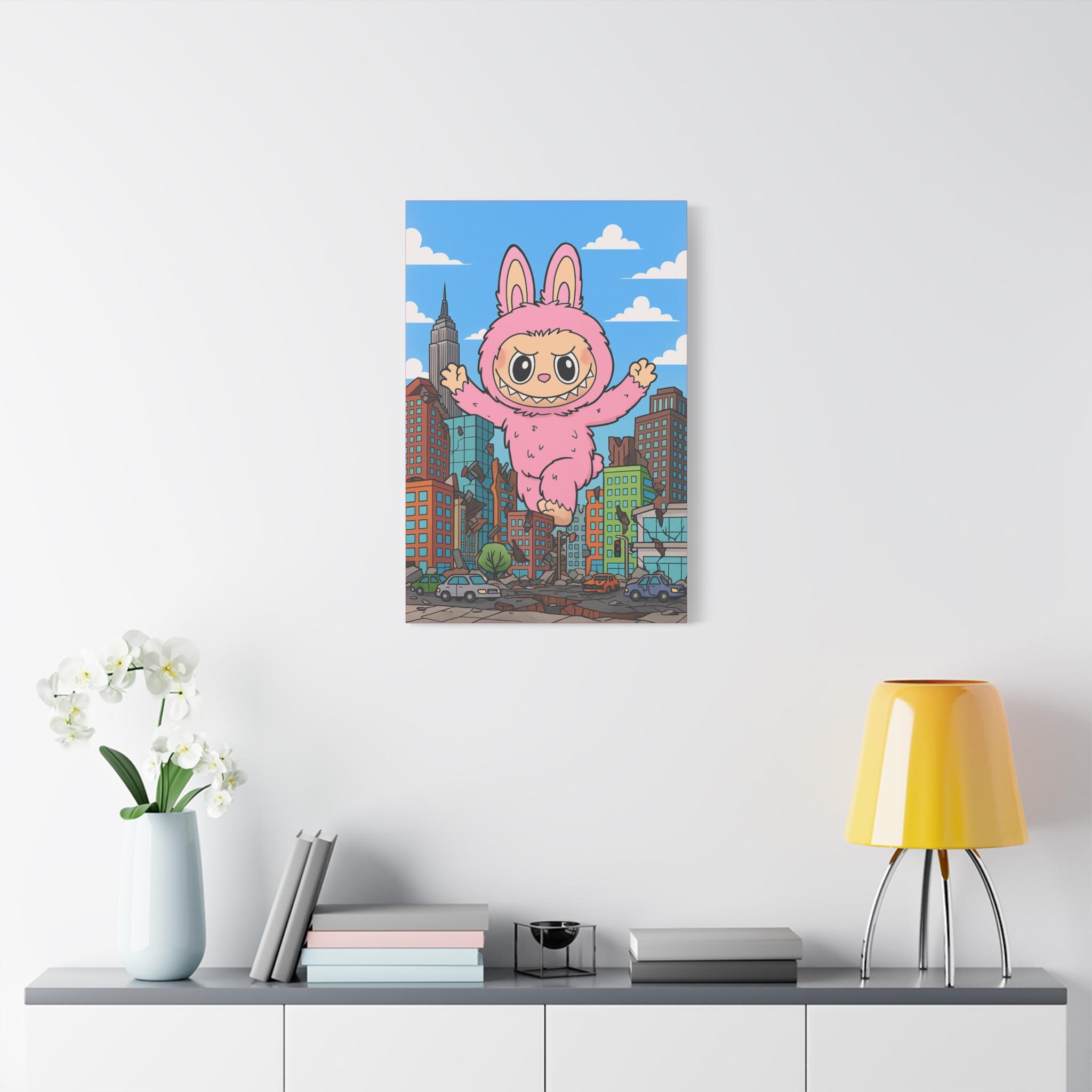 20 X 30 Labubu Canvas Painting, Cute Art Print, Matte Wall Decor ...