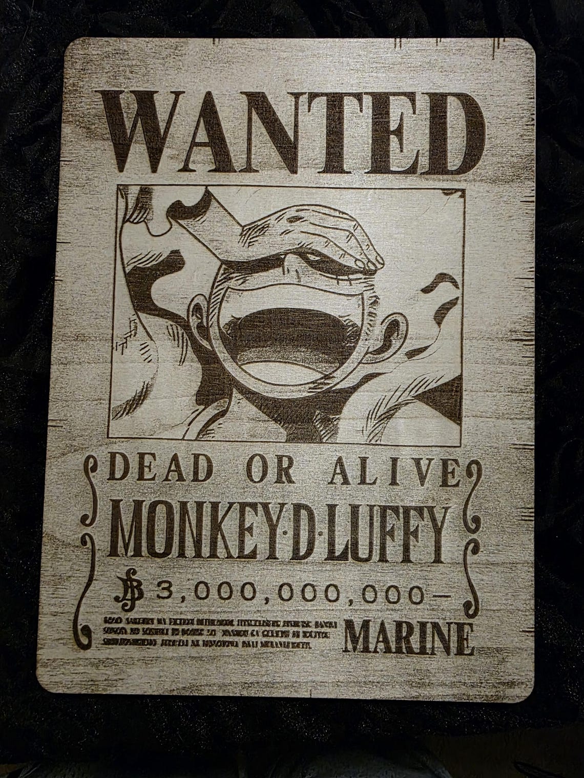 One Piece Anime Luffy Bounty Updated 2025 Wooden Laser Engraving Nika ...