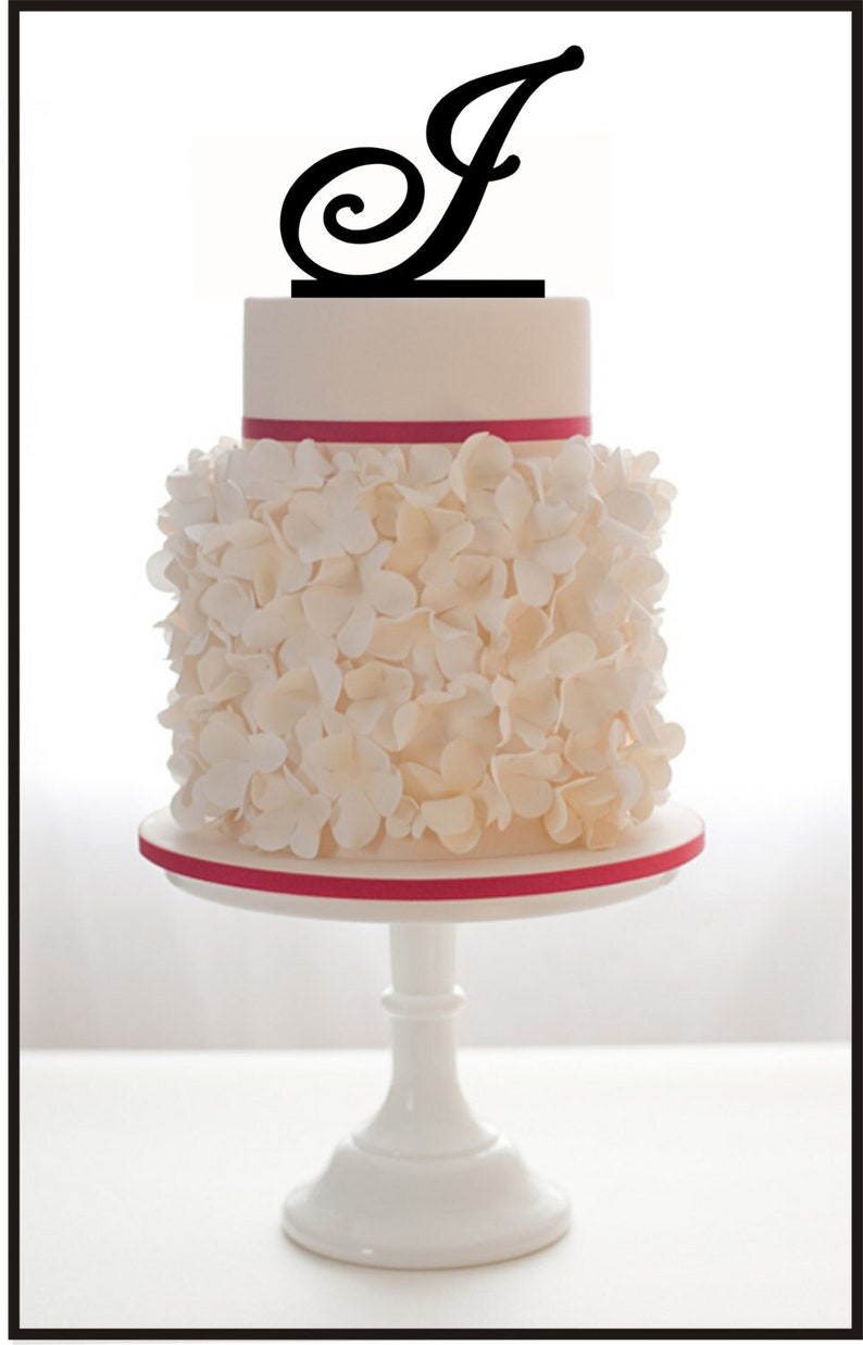 Custom Wedding Cake Topper Personalized Initial With Choice of Font and ...