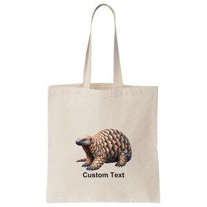 Ground Pangolin Tote Bag, Custom Tote, Custom Animal Tote Bag, Animal ...