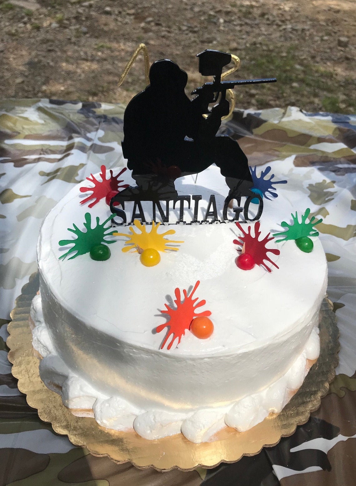 Cake Topper - Customized - Birthday - Anniversary - Event - Paintball ...