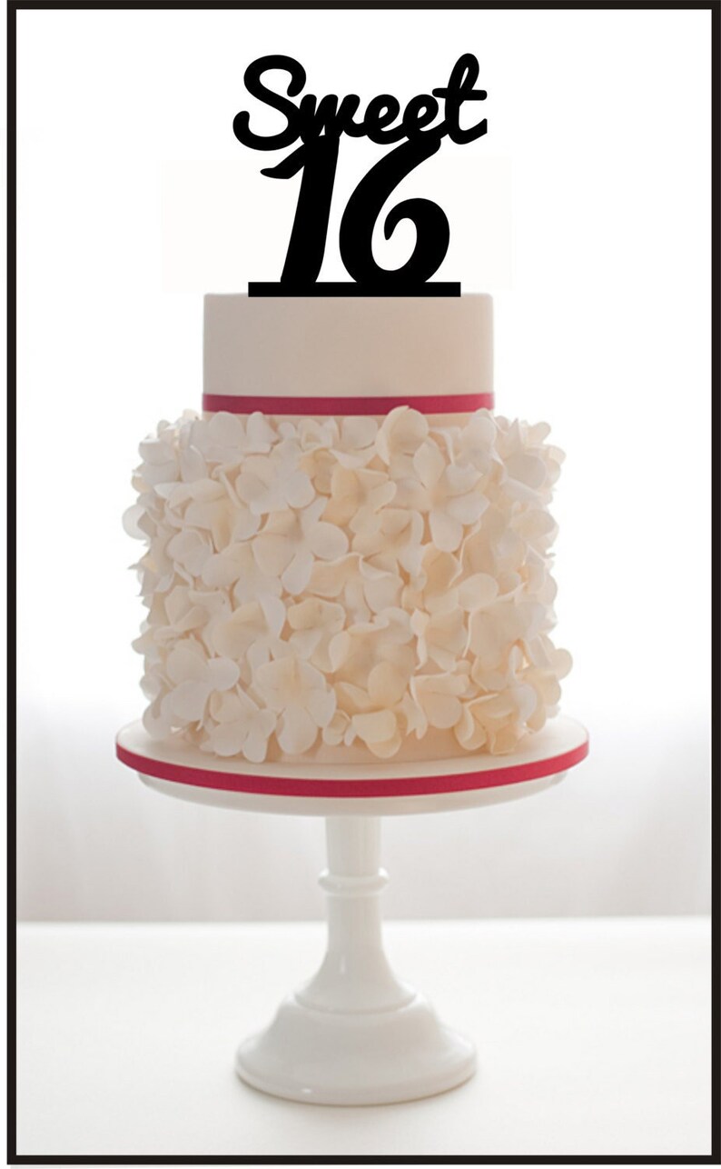 Sweet 16 Cake Topper With Removable Spikes and Base for Display After ...