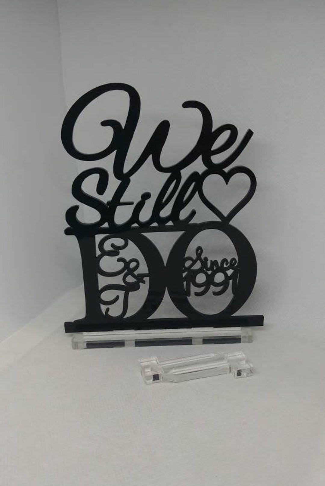 Cake Topper We Do / Anniversary Personalized With Removable Spikes and ...