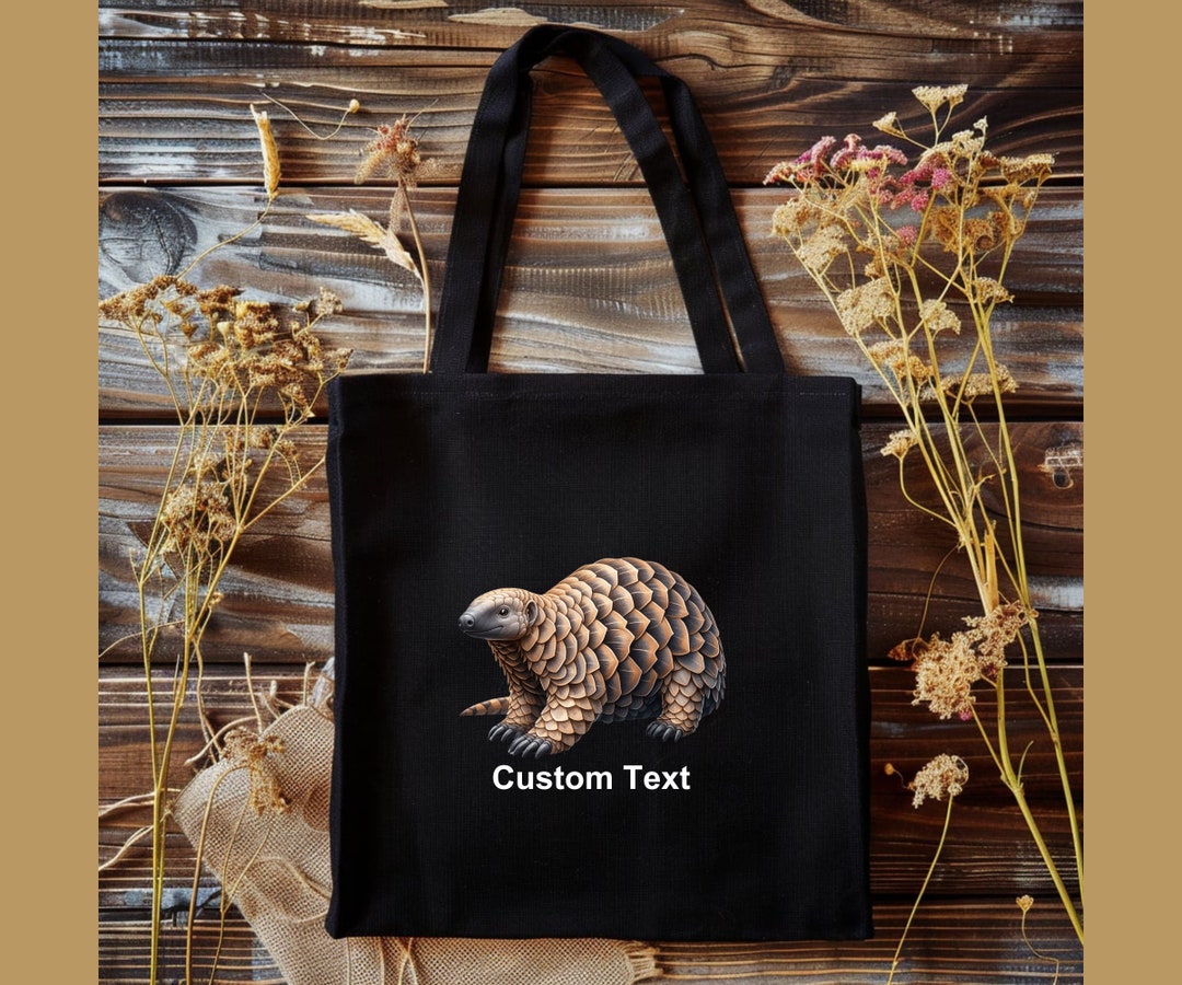 Ground Pangolin Tote Bag, Custom Tote, Custom Animal Tote Bag, Animal ...