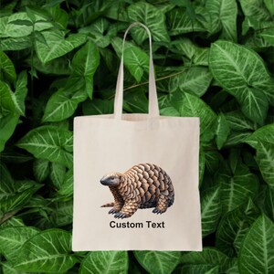 Ground Pangolin Tote Bag, Custom Tote, Custom Animal Tote Bag, Animal ...