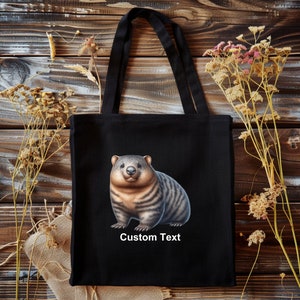Custom Wombat 100% Cotton Canvas Tote Bag - Etsy