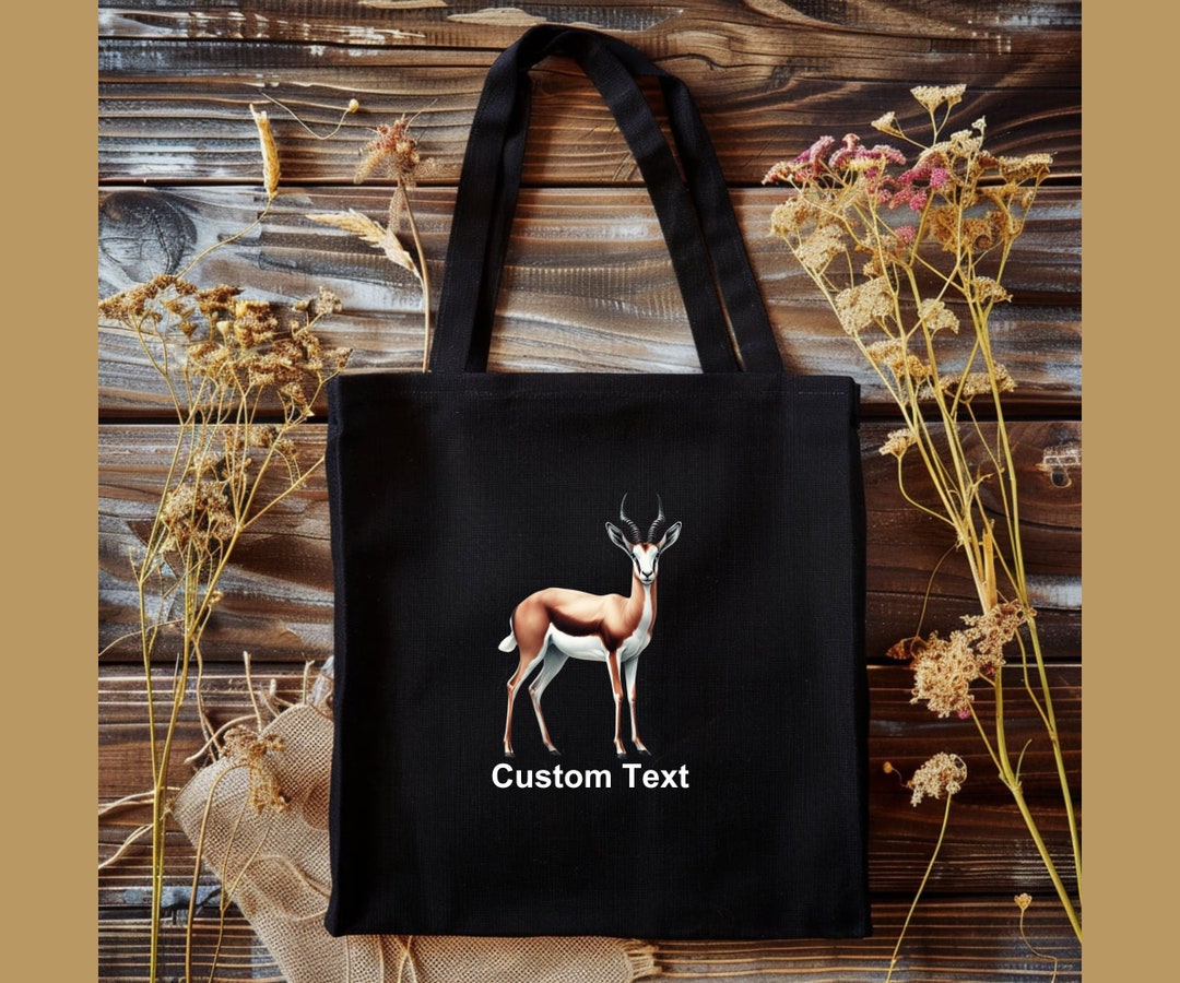 Springbok Tote Bag, Custom Tote, Custom Animal Tote Bag, Pets, Animal ...