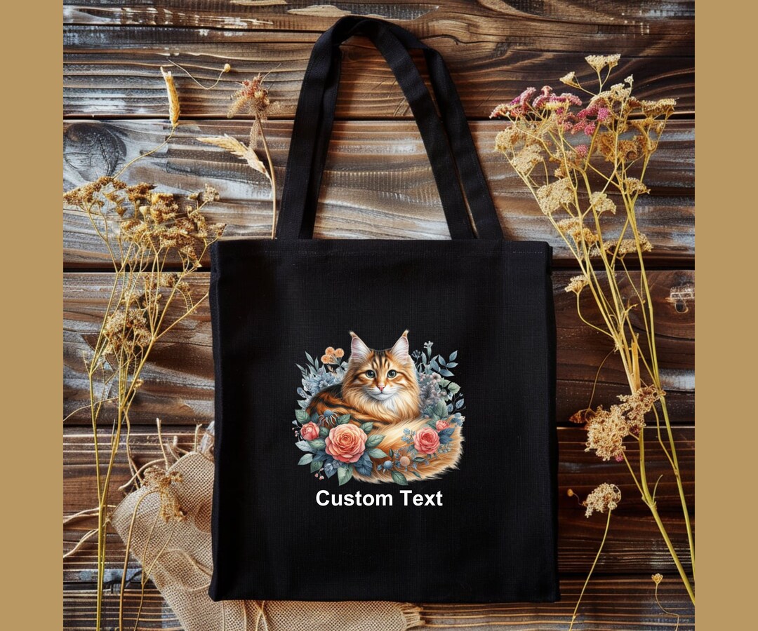 Custom Kitten Tote Bag, Custom Tote, Personalized Cat Tote Bag, Pets ...