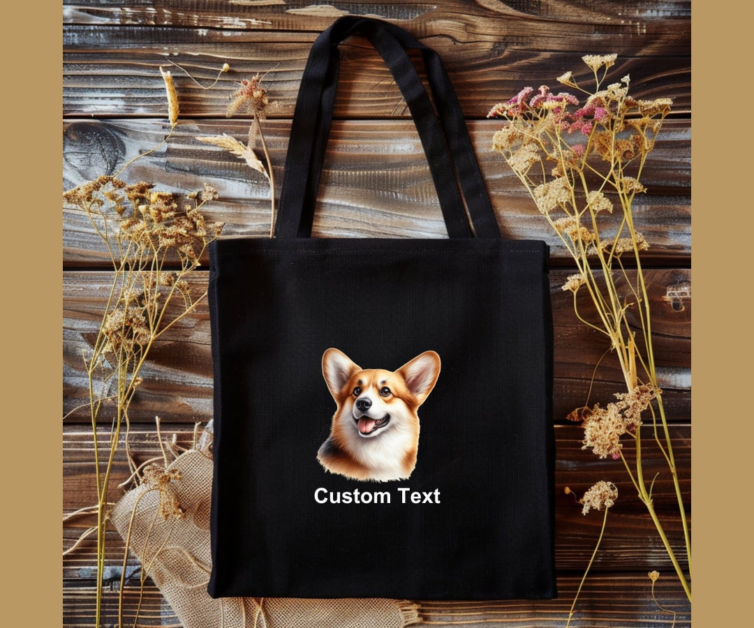 Pembroke Welsh Corgi Tote Bag, Custom Tote, Custom Dog Tote Bag, Pets ...