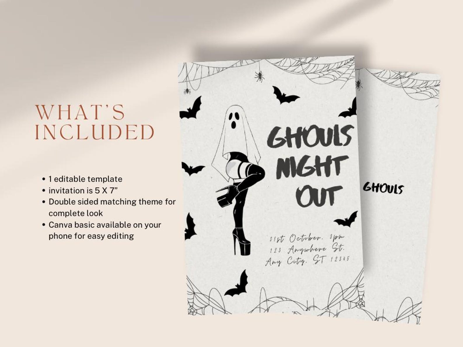 Ghouls Night Out Invitation | Halloween Girls Night Party Invite ...