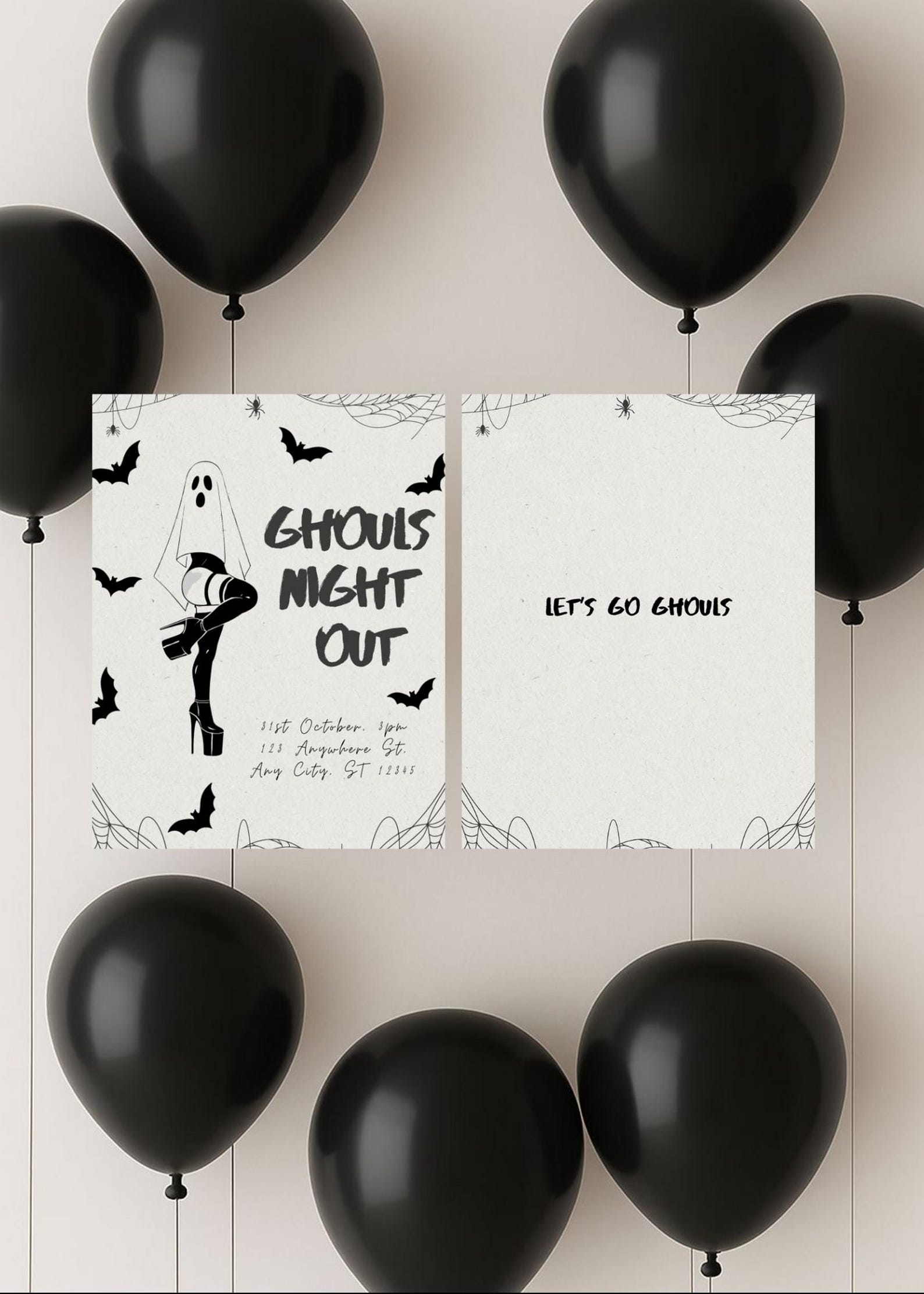 Ghouls Night Out Invitation | Halloween Girls Night Party Invite ...