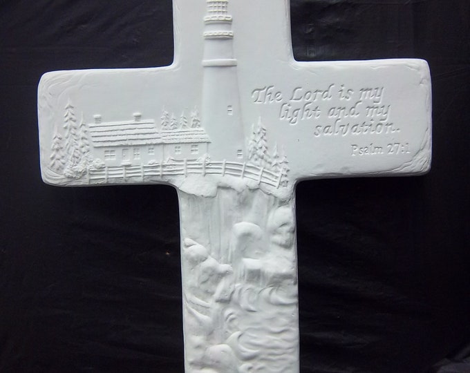 Lighthouse Cross Ceramic Bisque U Paint FREE SHIPPING - Etsy