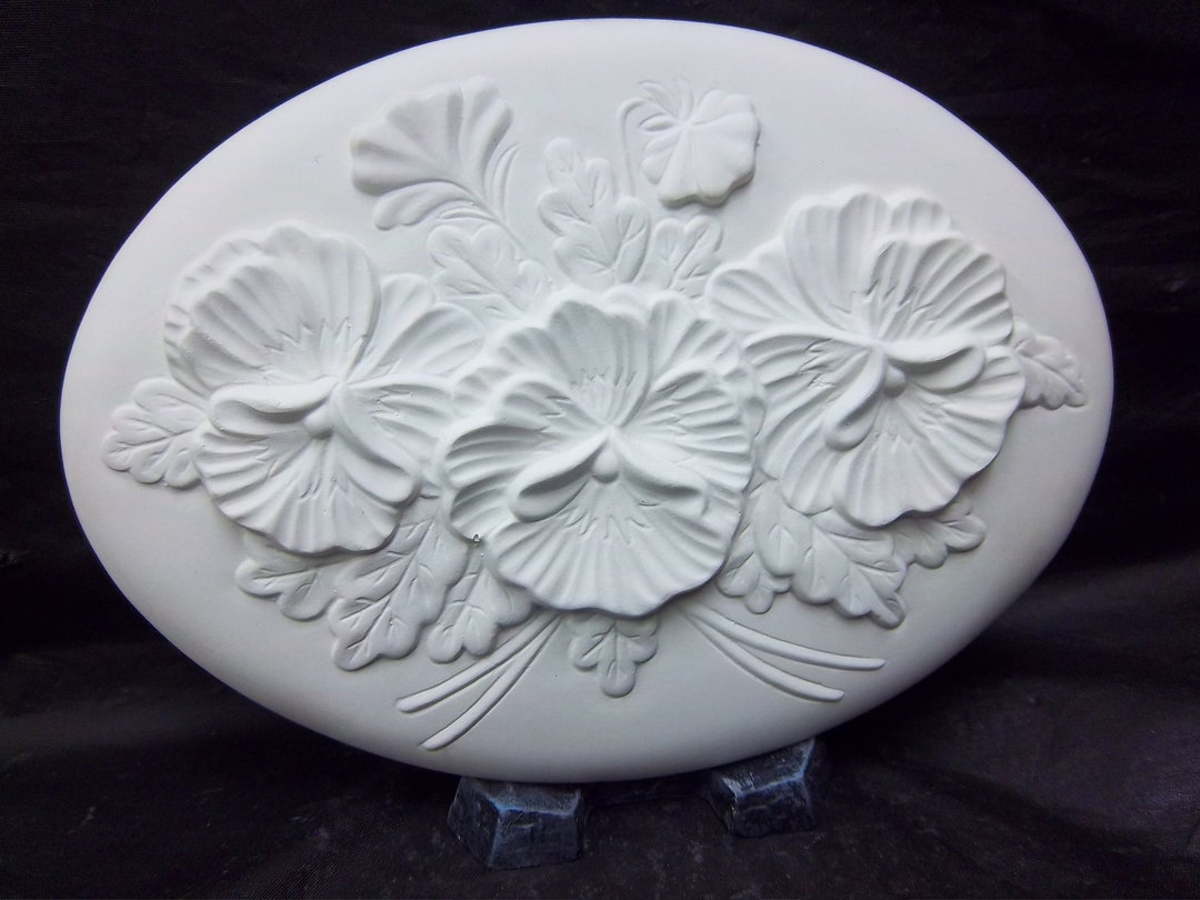 Spring Pansies Insert (1302) for Welcome Sign U Paint- Ceramic Bisque ...