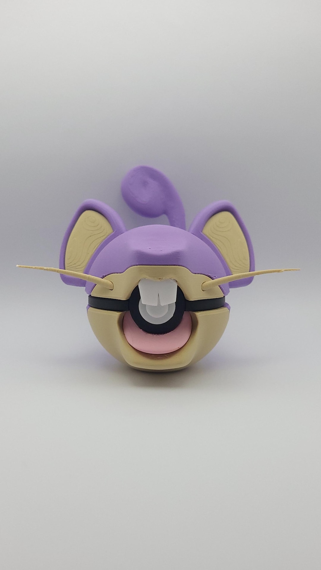 Rattata Inspired Monster Ball, Anime Style Gift for Gamers, 3D Printed ...
