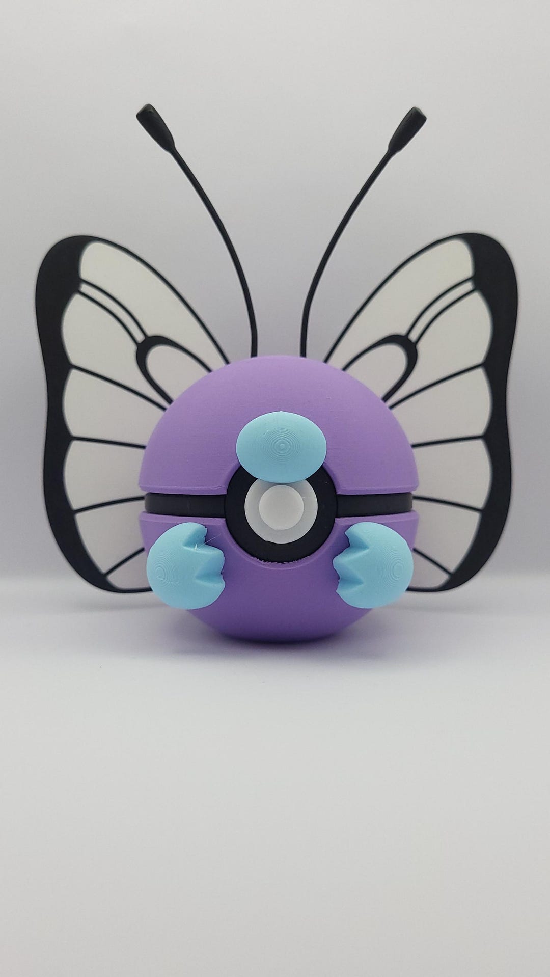 Butterfree Inspired Monster Ball, Anime Style Gift for Gamers, 3D ...
