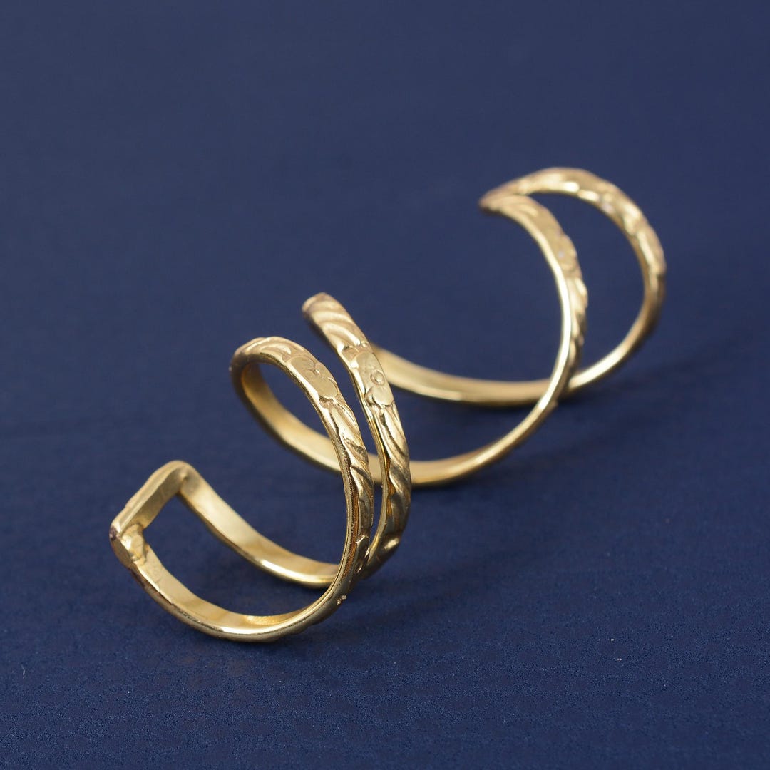 Full Finger Stabilization Splint Gold • Arthritis Support Ring for ...