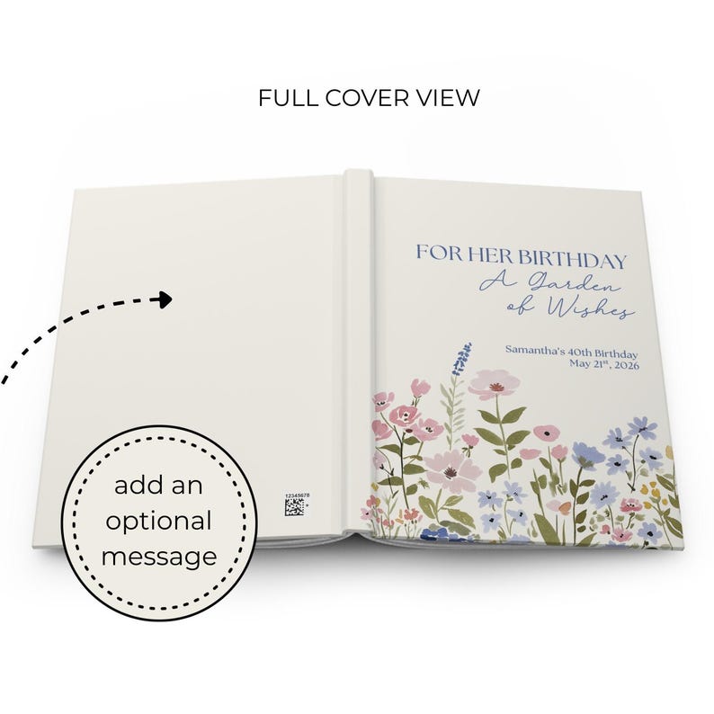 Birthday Party Guest Book Personalized Garden Party Guestbook Guest of ...