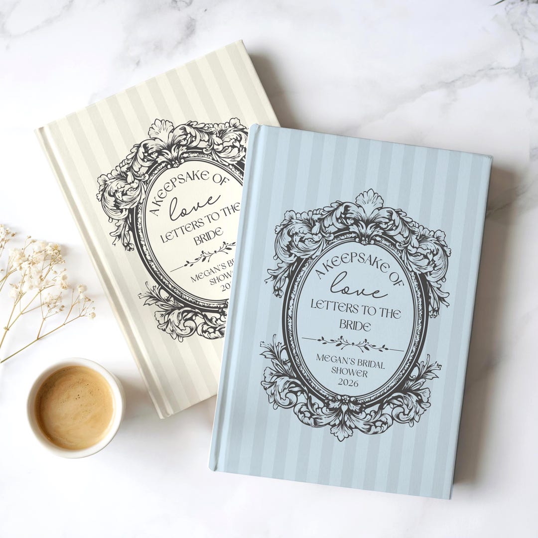 Bridal Shower Guest Book Vintage Style Bridal Guestbook Letters to the ...