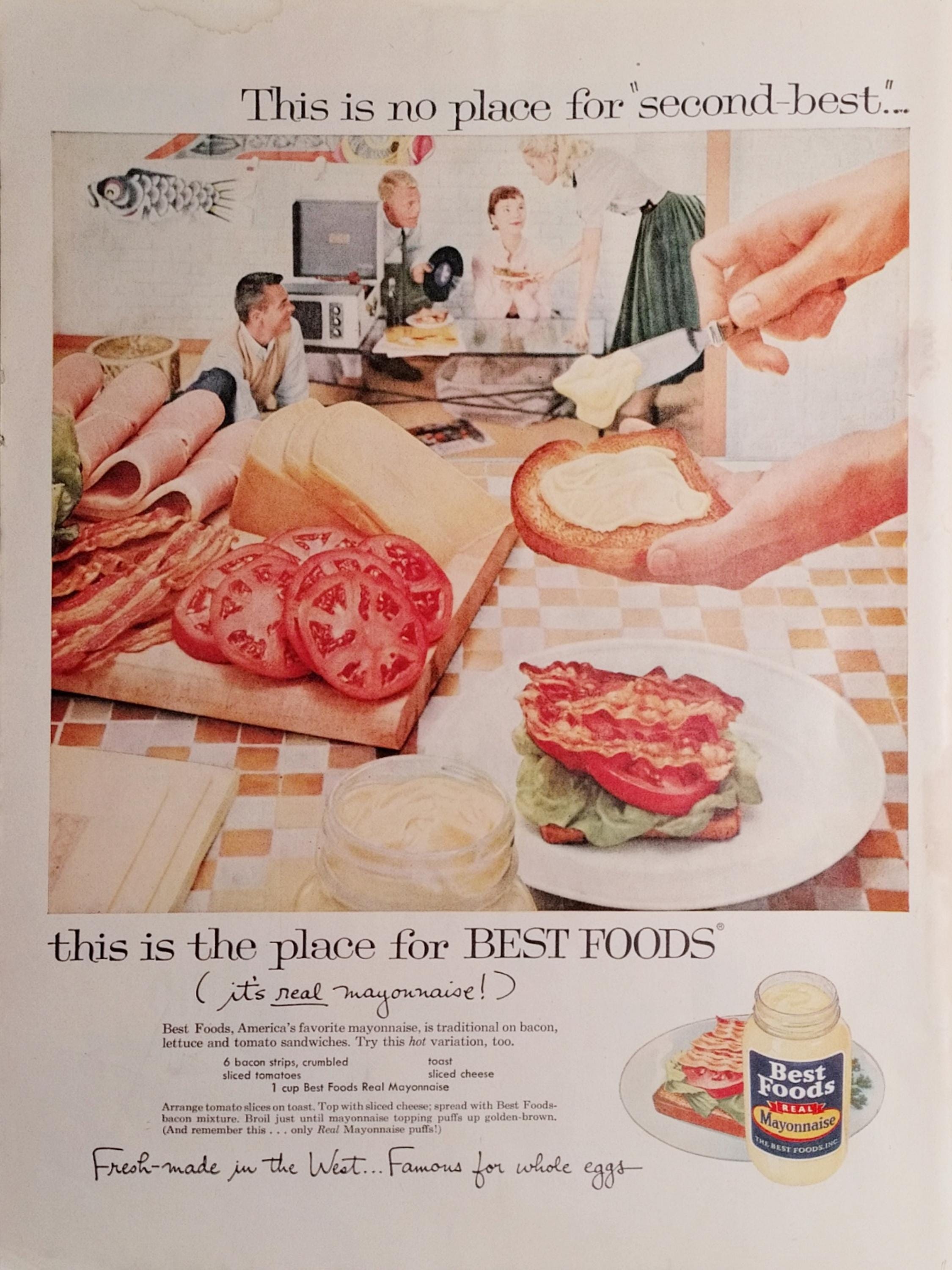 1958 Best Foods Mayonnaise - Etsy