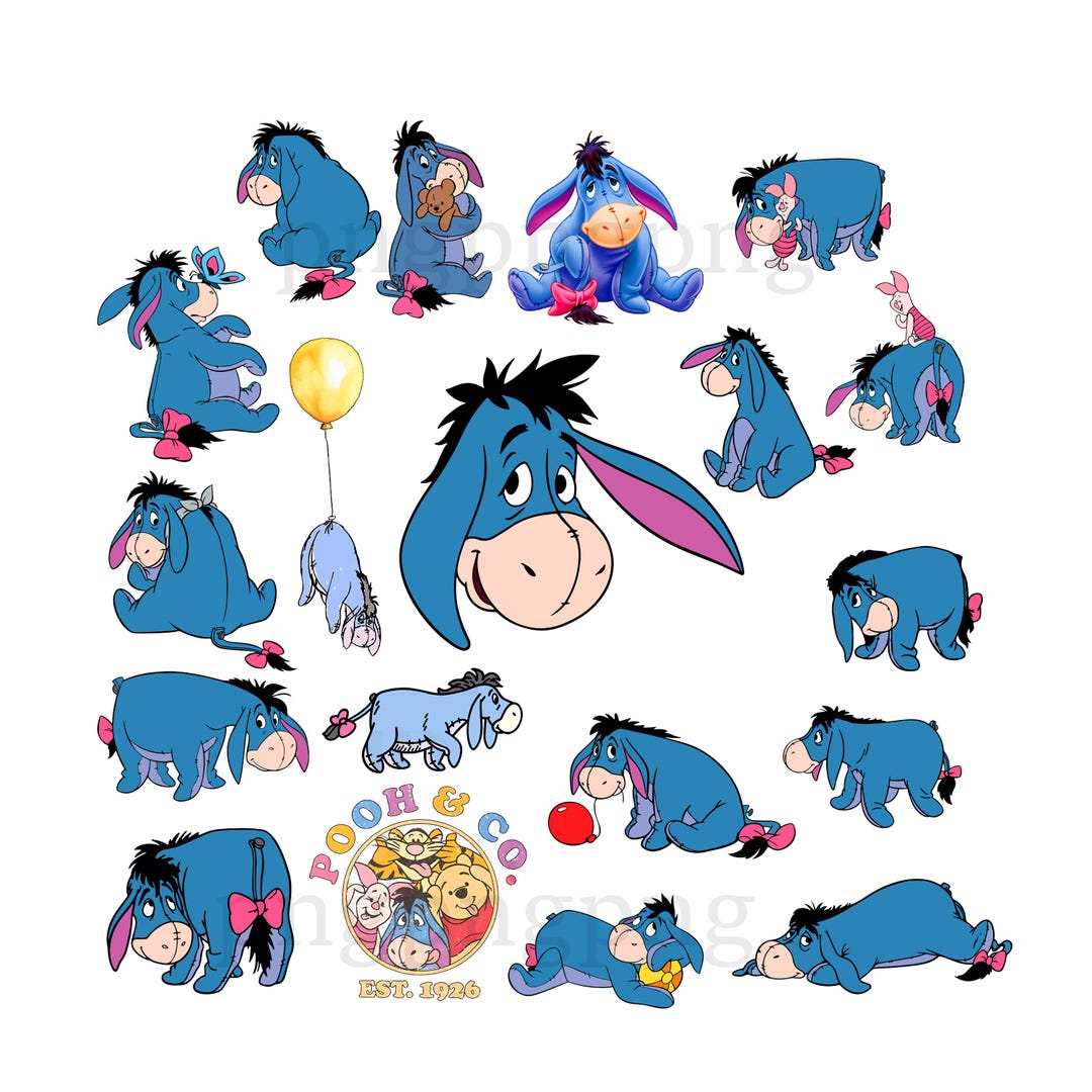Eeyore Winnie the Pooh Png Eeyre Bundle Png , Eeyore Faces Png Eeyore ...