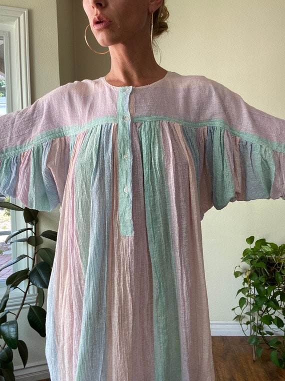 70’s dead stock NWT Zodiac Brand pastel Indian cotton… - Gem