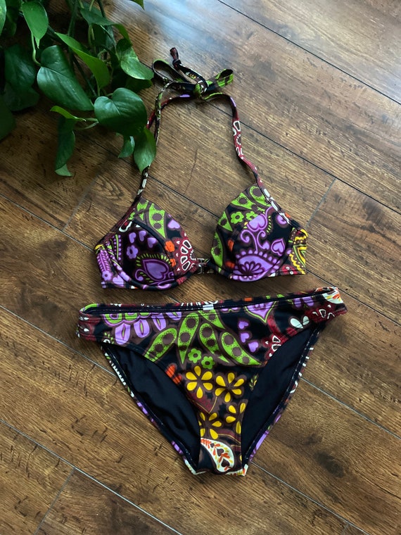 Y2k Victorias Secret Underwire Bikini Sz 34b Medium Gem