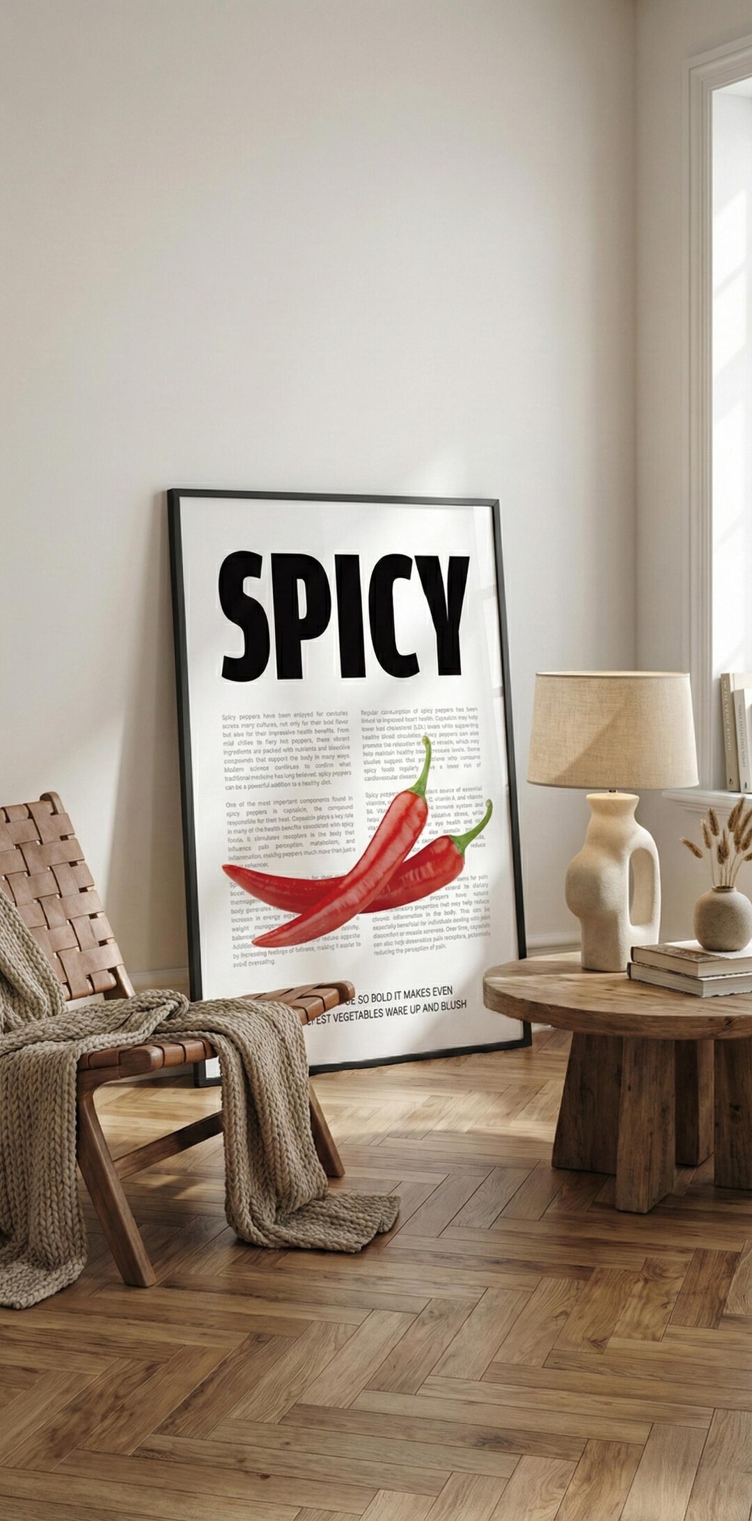 Spicy Typography Print | Red Chili Kitchen Art (digital Download) - Etsy