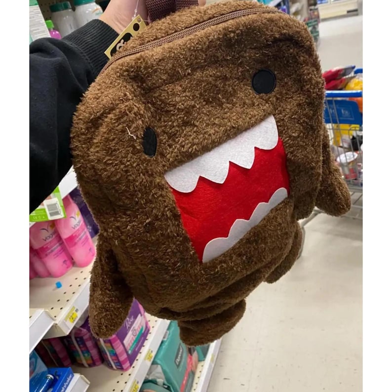 Domo Kun Plush Backpack: Kawaii Anime School Bag - Etsy