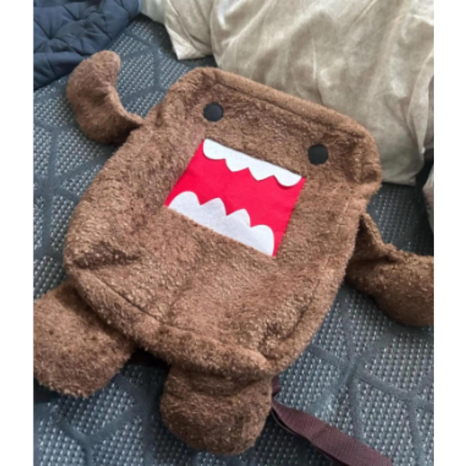 Domo Kun Plush Backpack: Kawaii Anime School Bag - Etsy