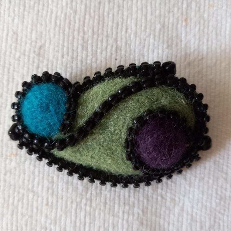 Felt Zipper Brooch - Etsy