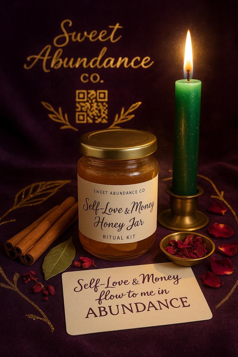 Self-love and Money Honey Jar Ritual Kit, Manifestation Spell Jar With ...