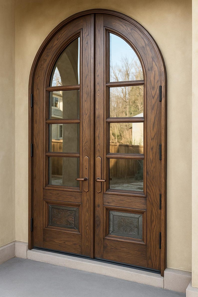 Amazing Double Wooden Front Doors Images