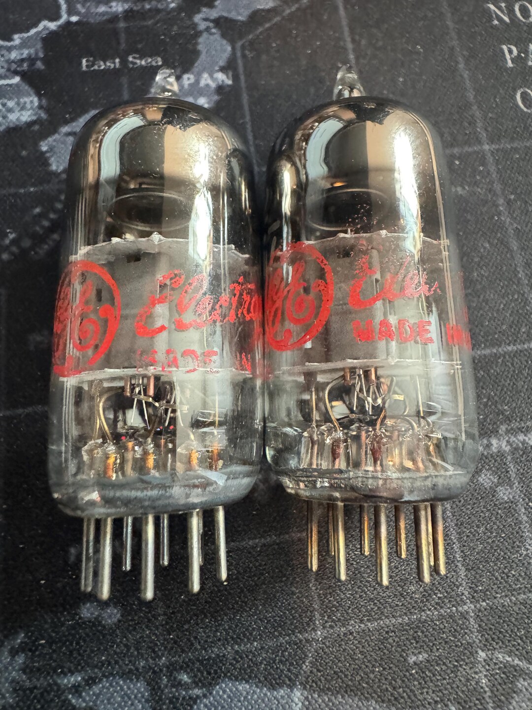 Two (one Pair) of GE Red Label 12AT7 Tubes (tested Working) #05 - Etsy