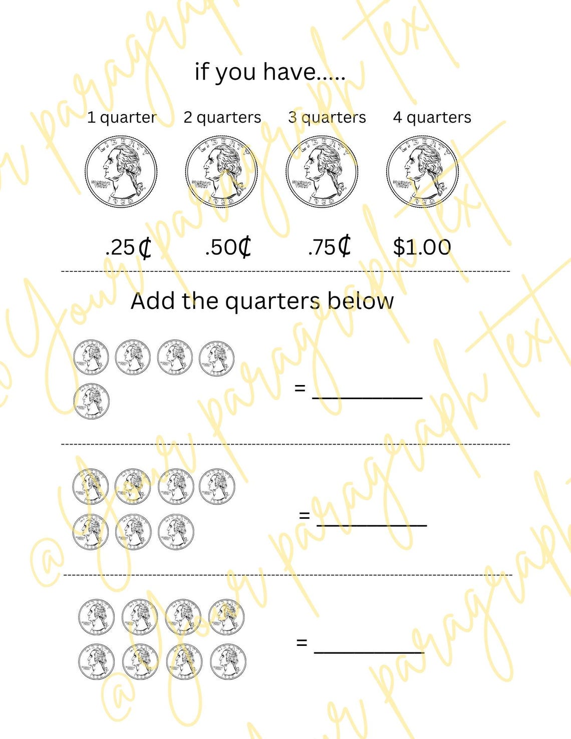 Money Math Worksheets for Elementary Students/coins and Bills Grade 1-3 ...