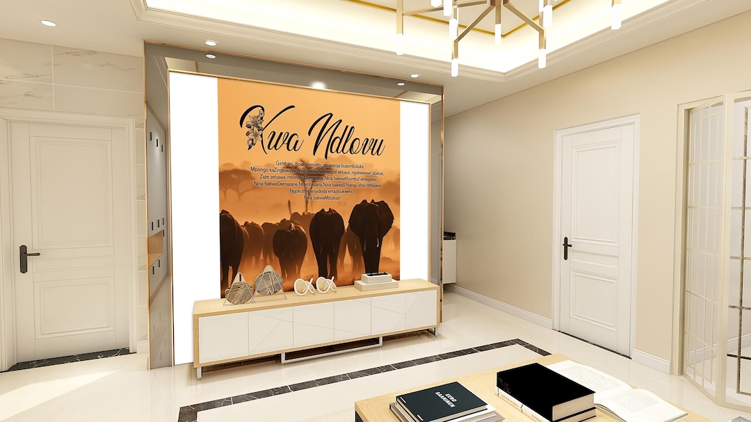 Ndlovu Clan Praises Wallpaper Design, Surname Wall Art, Isizulu Clan ...