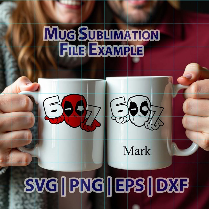 Six Seven 6-7 SVG PNG Digital | Deadpool-style Clipart for Laser ...
